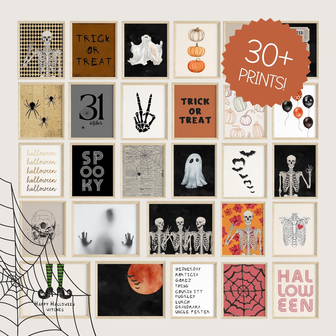 Halloween Printable Wall Art | Halloween Art Prints | Halloween ...