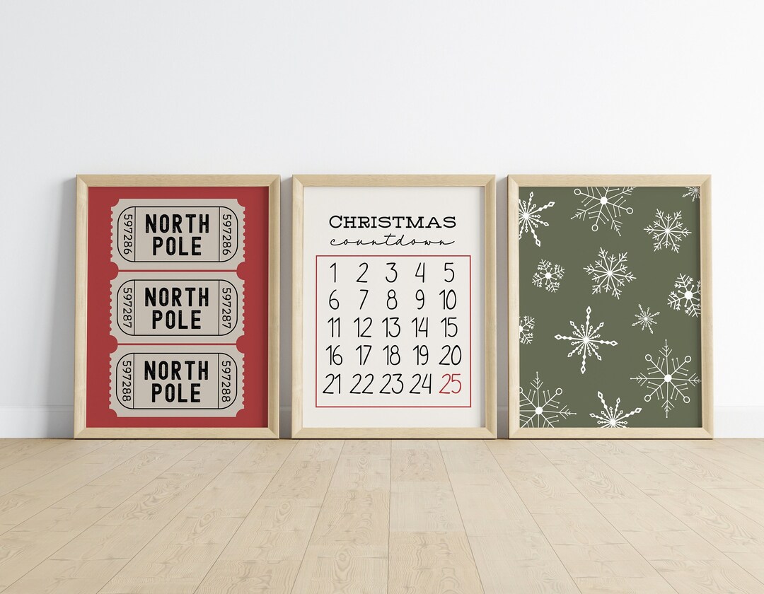 Christmas Wall Art Prints | Christmas Prints | Holiday Decor ...