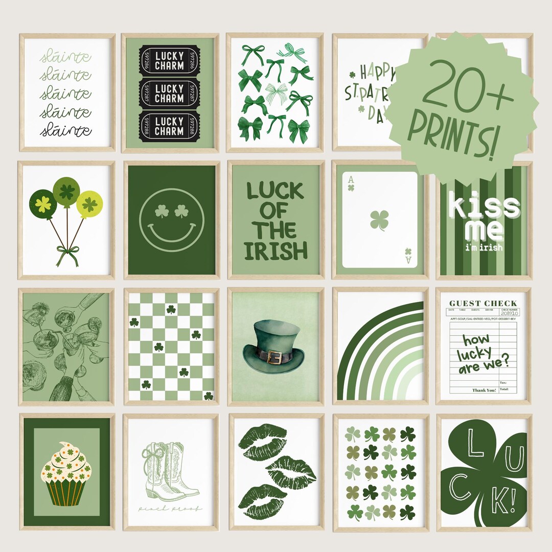 St Patricks Day Wall Art | St Patrick's Day Printable Wall Art | St ...