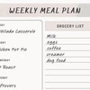 Digital Editable Printable Weekly Meal Planner - Etsy