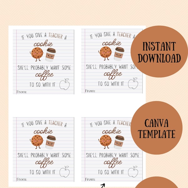If You Give a Teacher a Cookie - Etsy