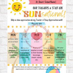Editable Teacher Appreciation Week Flyer / Teacher Appreciation - Etsy