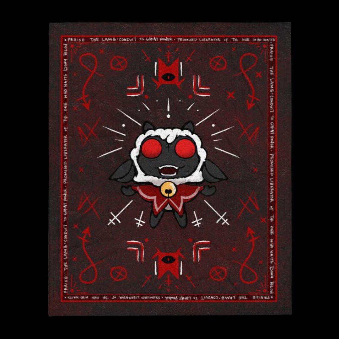 Cult of the Lamb Fleece Blanket | Gothic Pagan Decor - Etsy