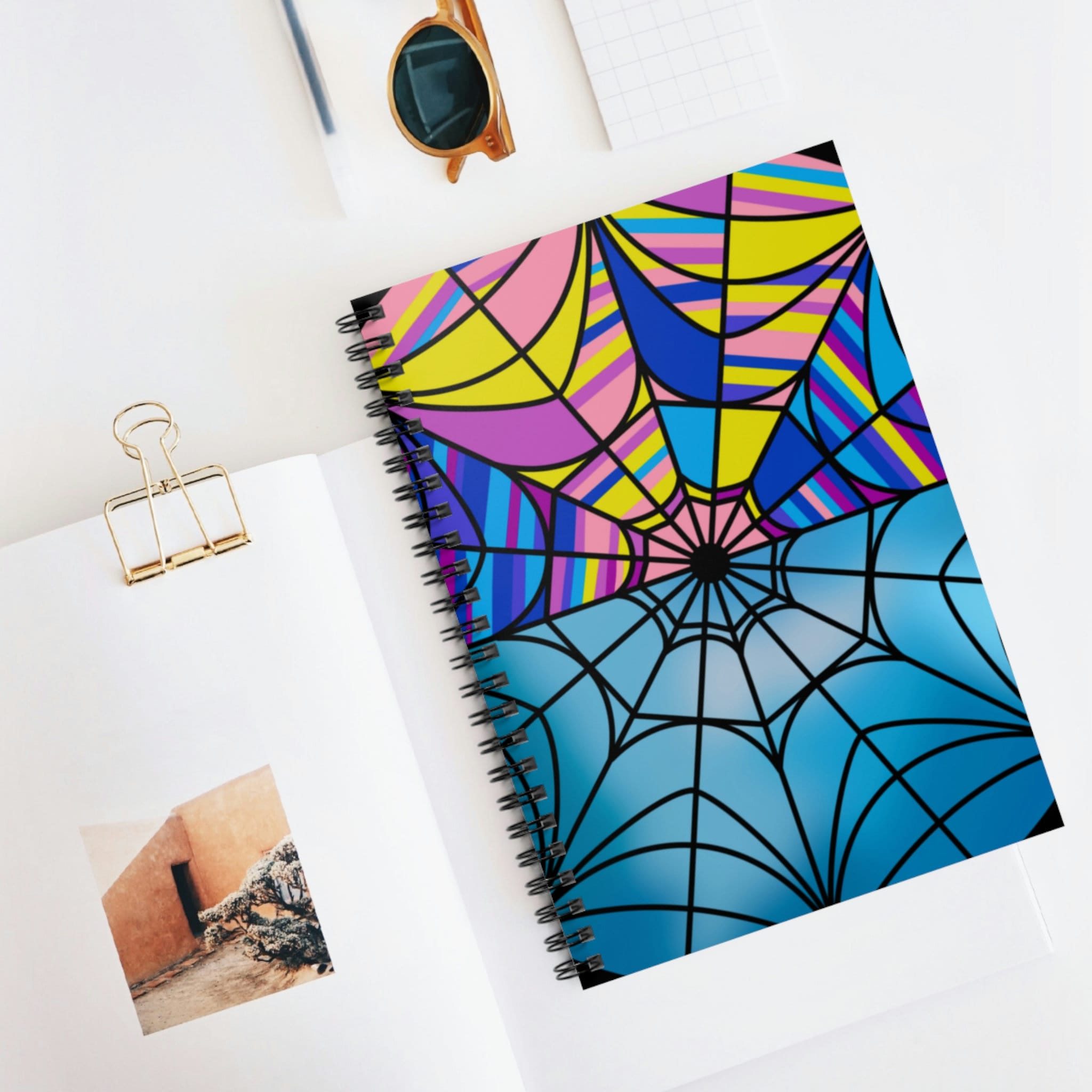 Wednesday Addams, Wednesday, Stained Glass, Spiral Notebook, Ruled Line ...