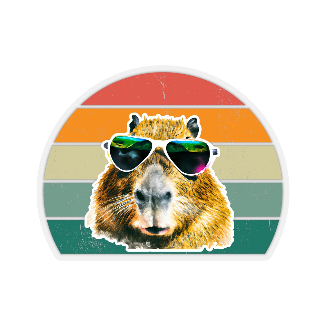Capybara Sticker, Cute Capybara, Capybara, Capybara Gift, Kiss-cut ...