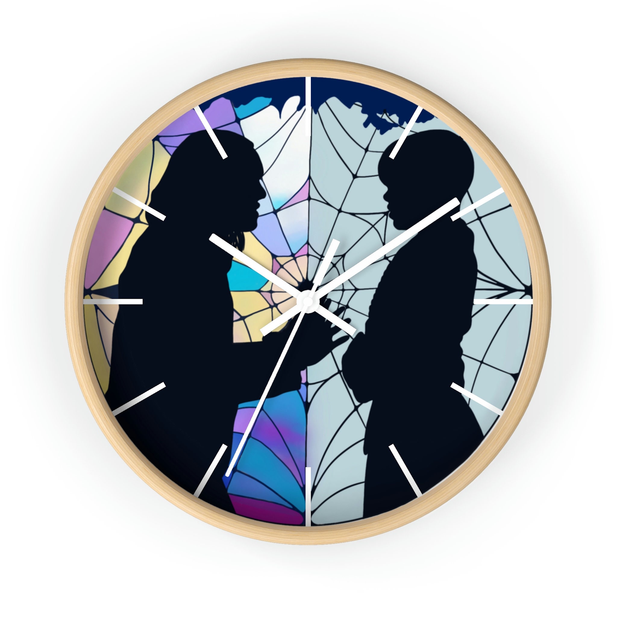 Wednesday Addams Wednesday Addams Stained Glass Wall Clock - Etsy