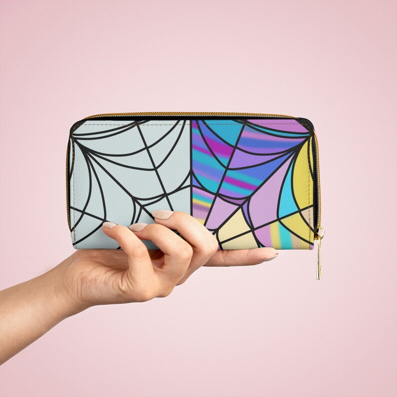 Wednesday Addams, Wednesday, Stained Glass, Zipper Wallet - Etsy