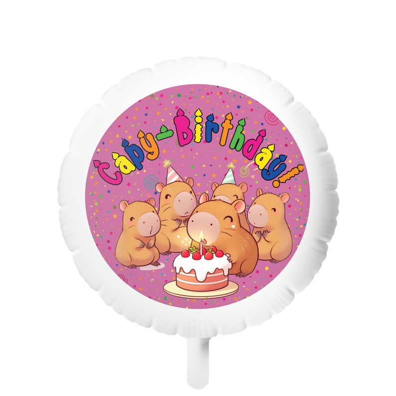 Capybara Birthday Balloon, Capybara Party Supplies, Mylar Helium ...