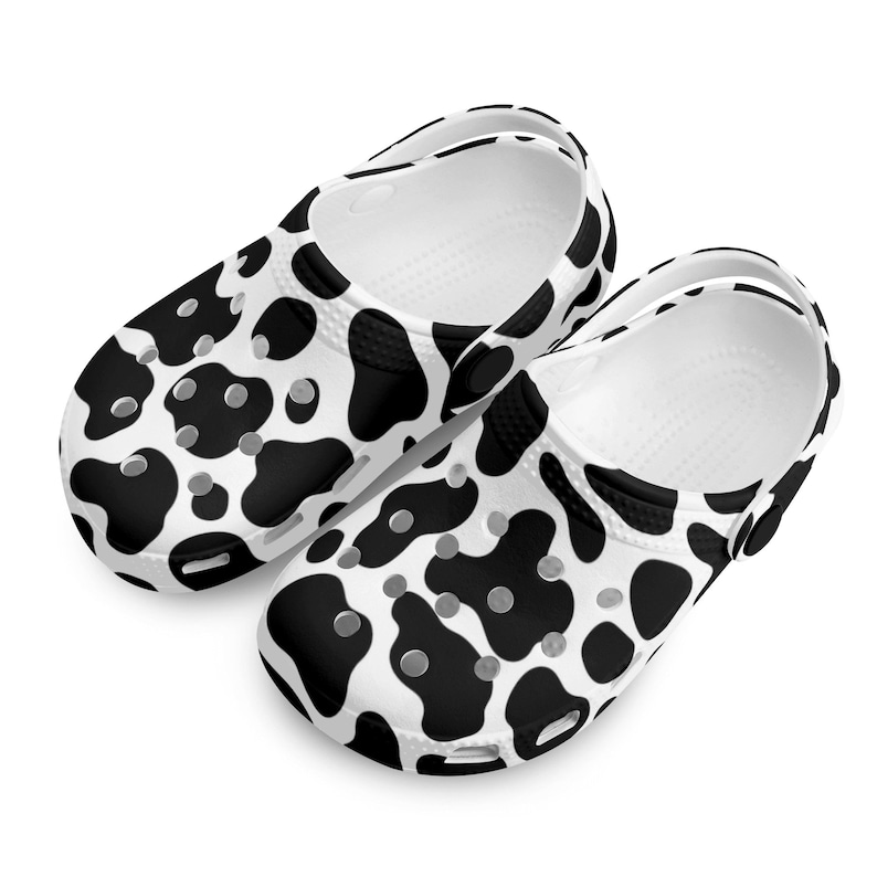 Cow Print Clogs, Kid's All Over Printing Classic Clogs, Pre Order Now ...