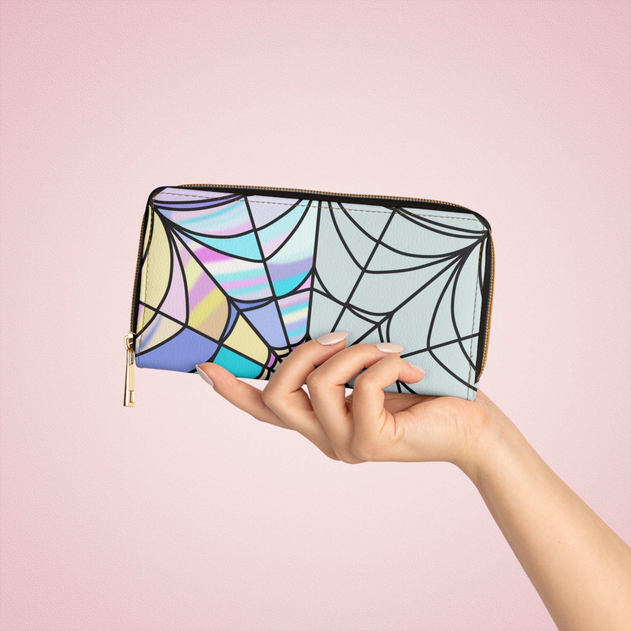 Wednesday Addams, Wednesday, Stained Glass, Zipper Wallet - Etsy