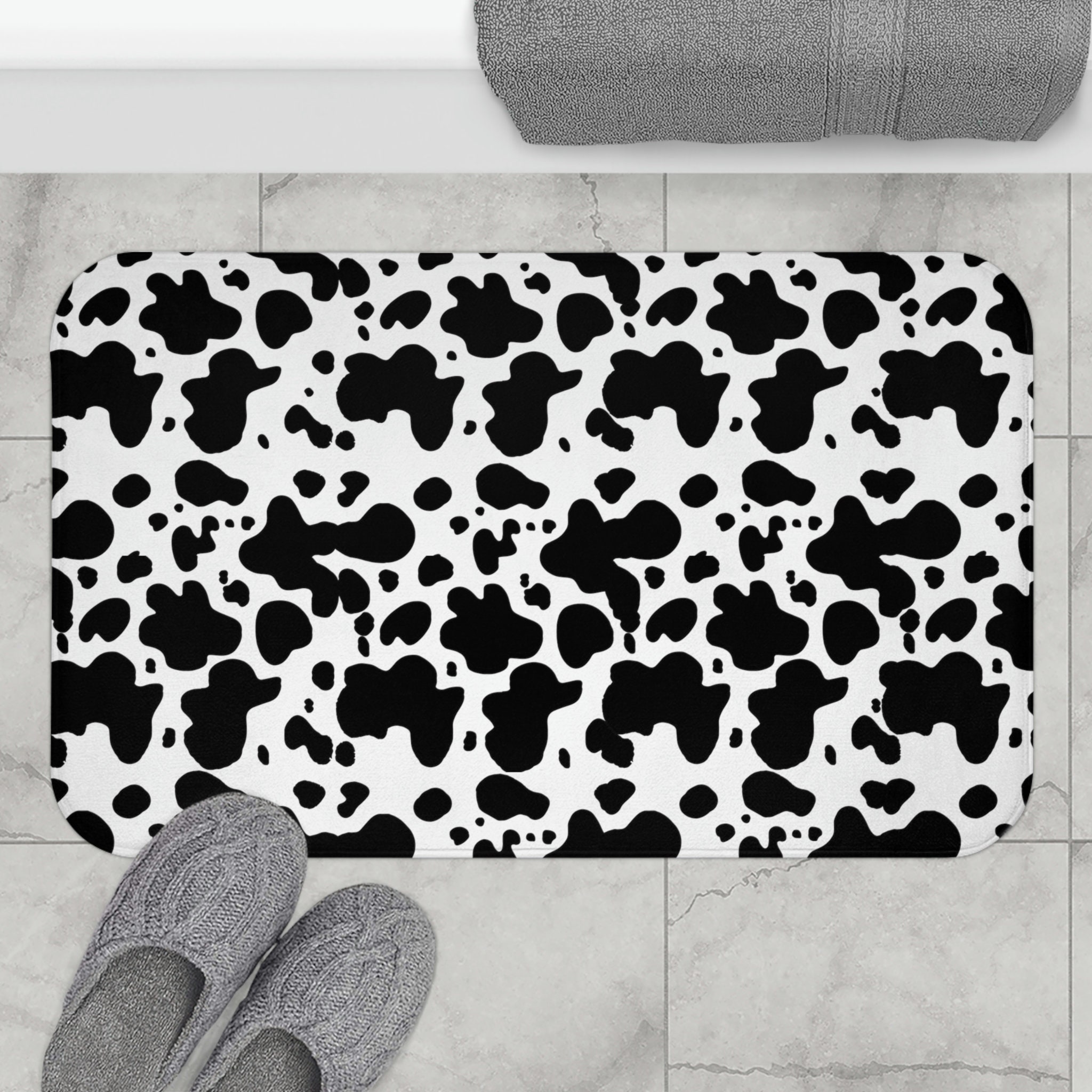 Cow Print Rug, Cow Print, Cute Cow Bath Mat - Etsy