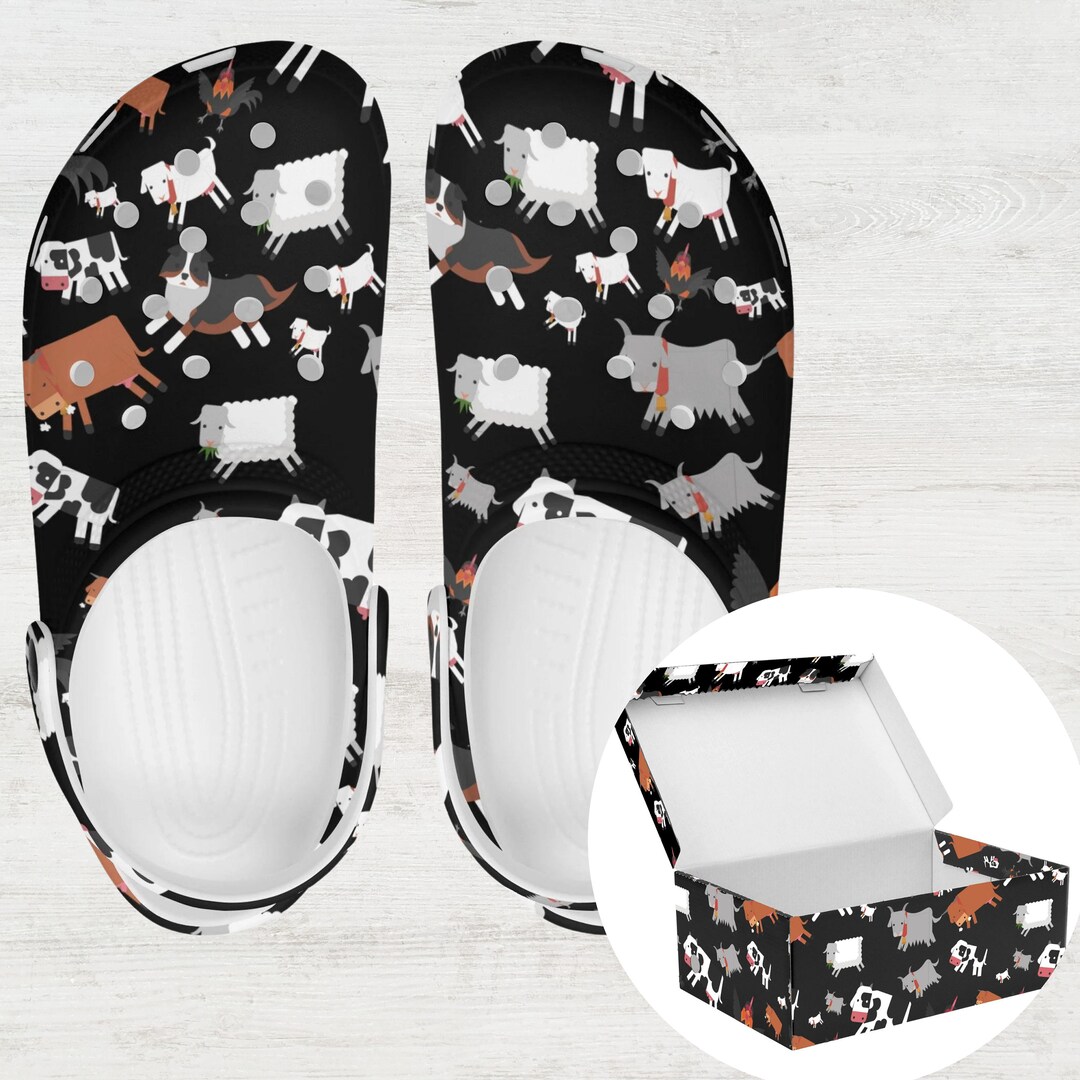 Farm Animal Print Clogs Animal Print Clogs for Women Farm Clogs, Women ...