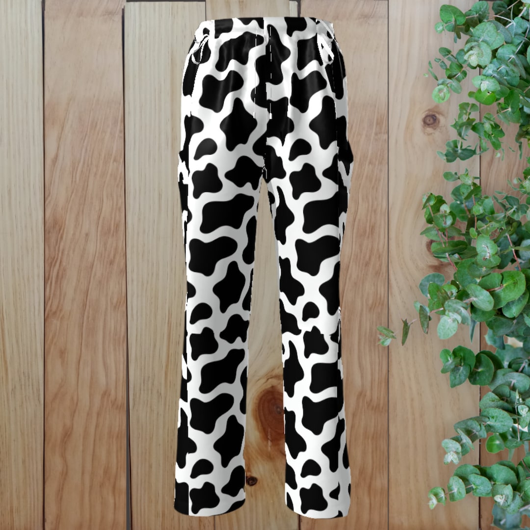 Cow Print Scrub Pants Cow Pattern Nurse Scrubs Cow Print Workwear ...