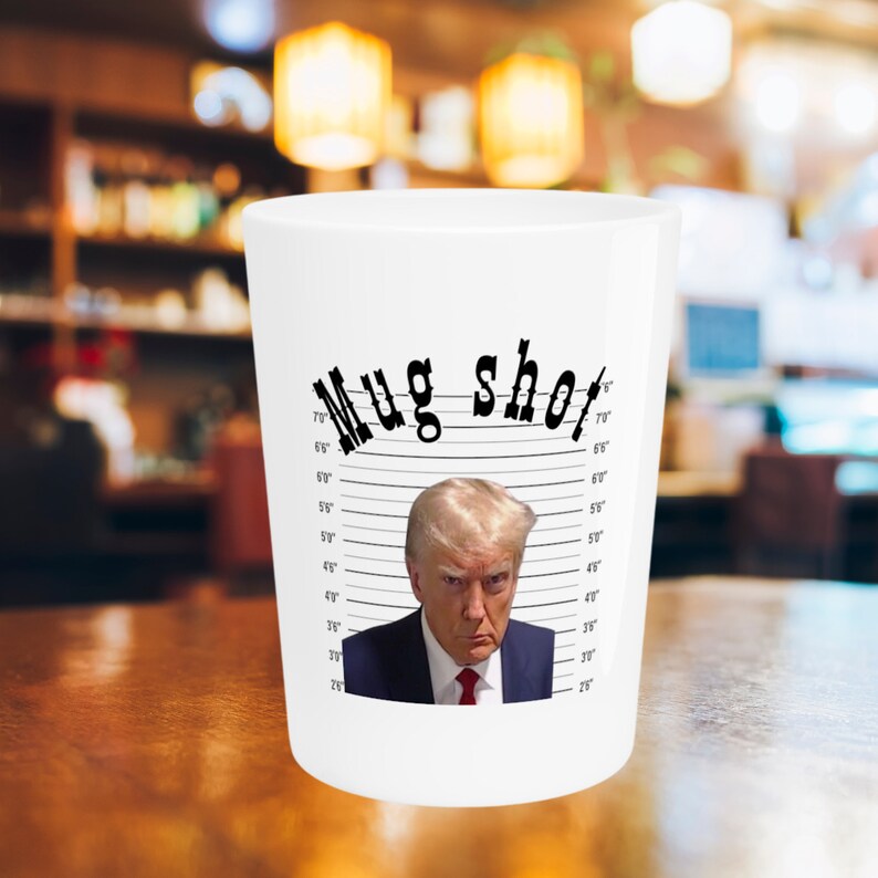 Trump's Mug Shot Donald Trump Shot Glass - Etsy Canada