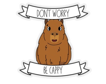 Milk Tea Capybara Decal, Waterproof Capybara Sticker, Boba Capybara ...