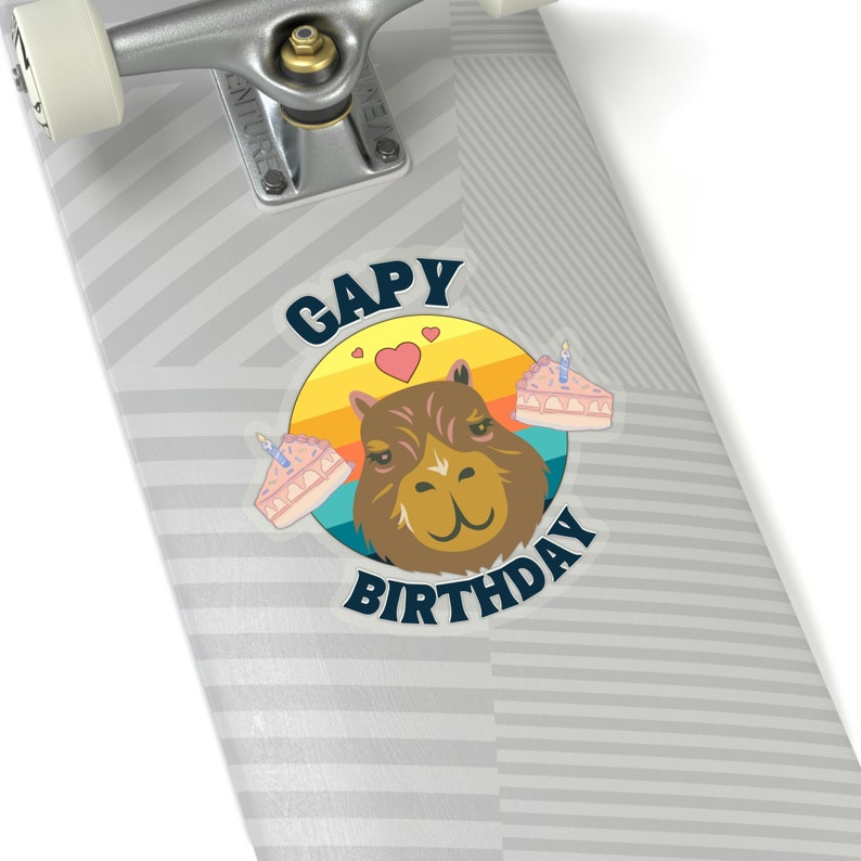 Capy Birthday, Capybara Sticker, Capybara Gift, Cute Capybara, Kiss-cut ...