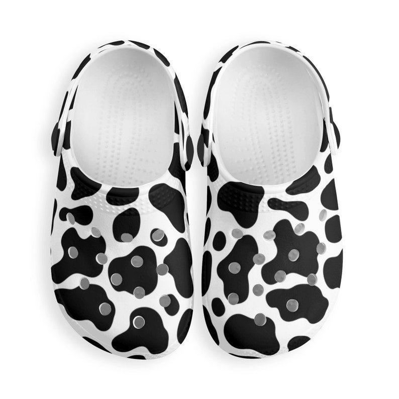 Cow Print Clogs, Kid's All Over Printing Classic Clogs, Pre Order Now ...
