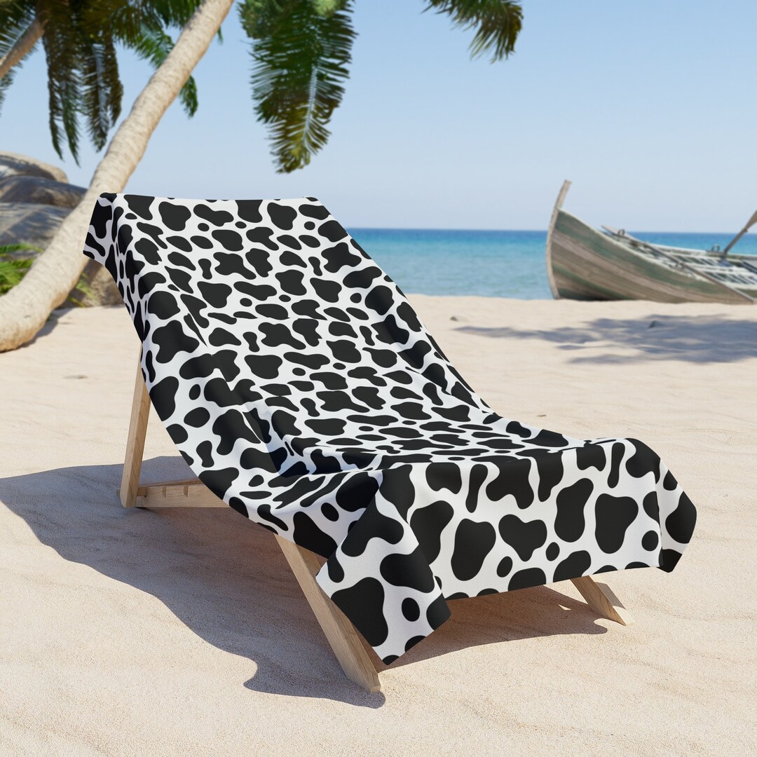 Cow Print Beach Towel Cow Pattern Towel Cow Pattern Lover Gift Cow ...