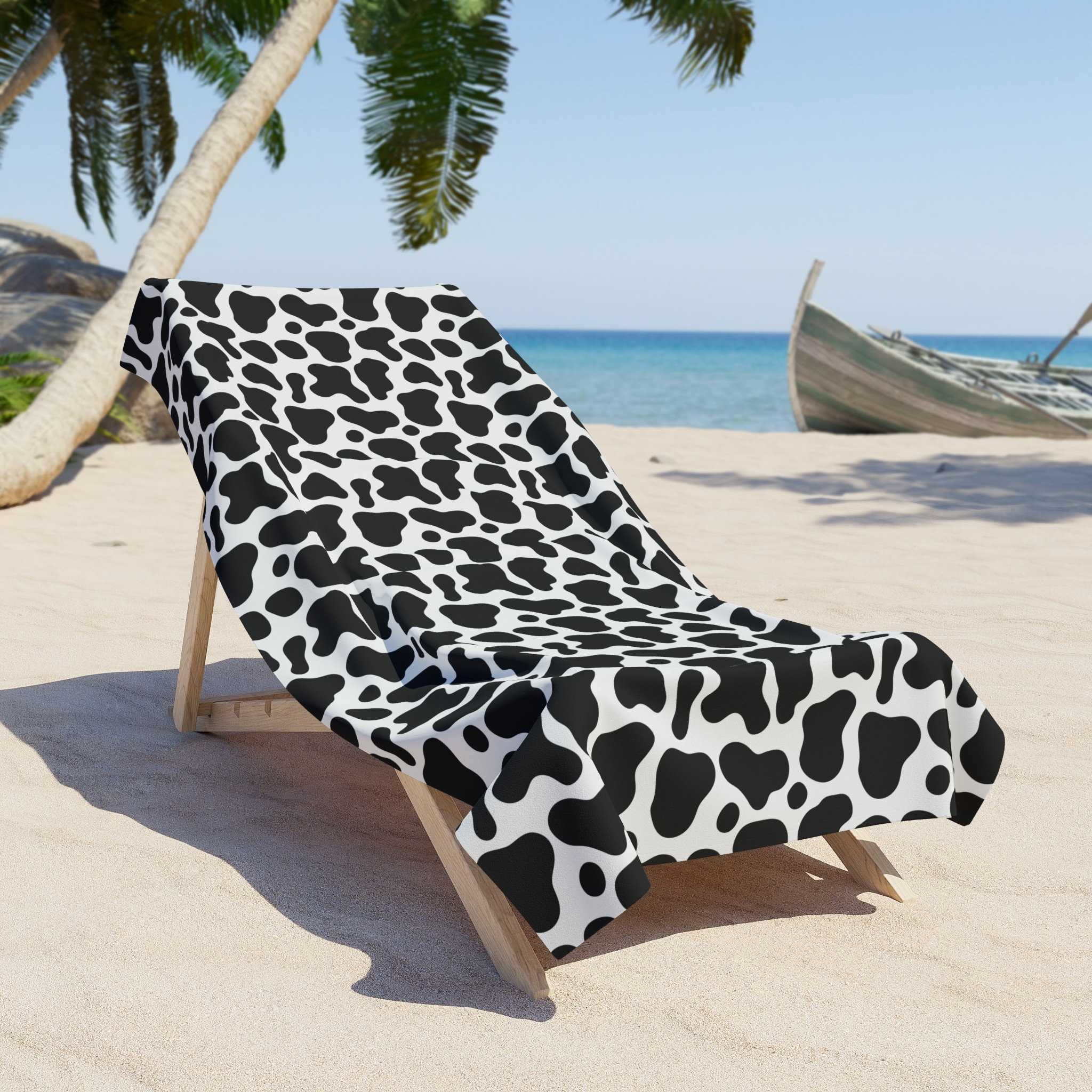 Cow Print Beach Towel Cow Pattern Towel Cow Pattern Lover Gift Cow ...