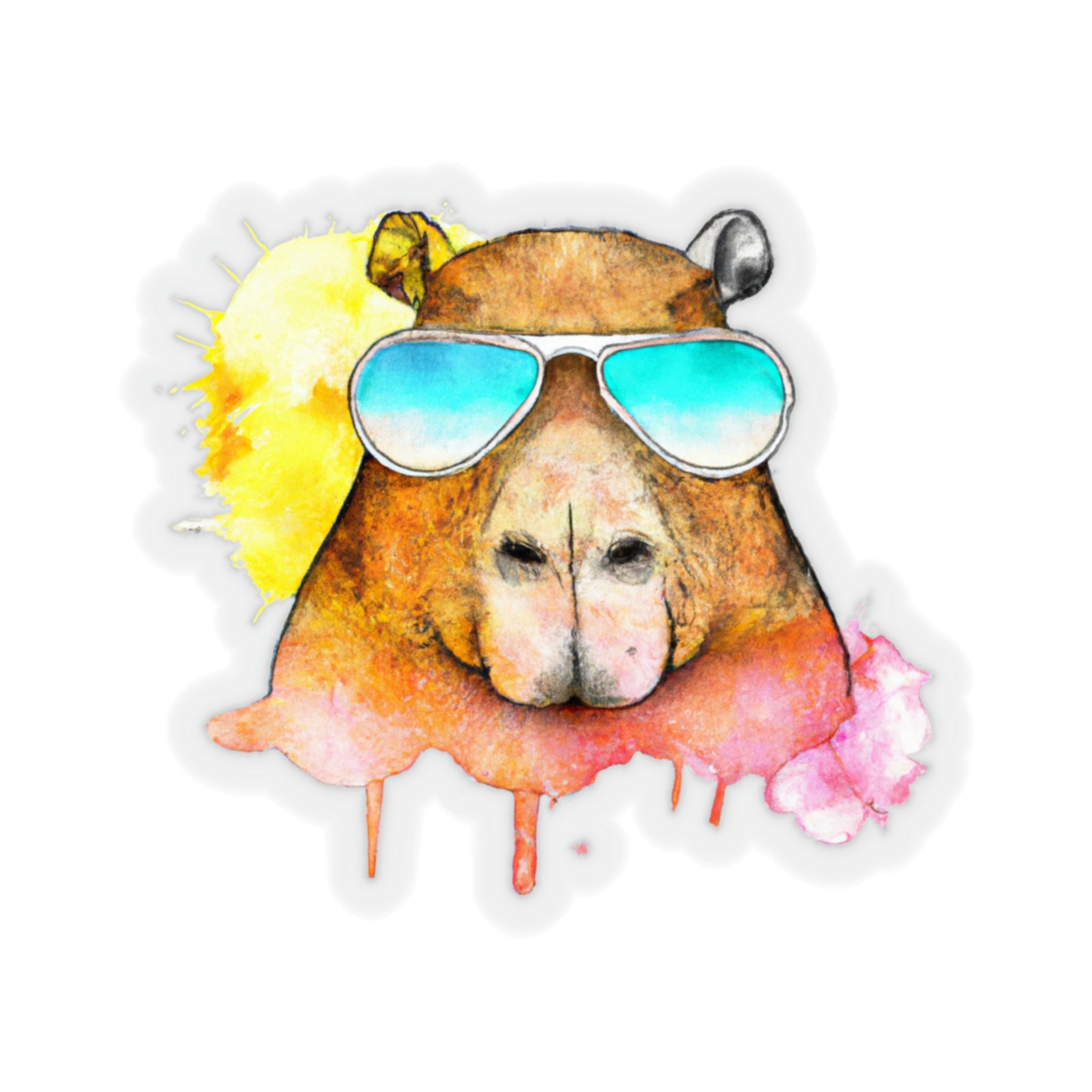 Capybara Sticker Cute Capybara Gift Sticker Capybara Lover Capy Gift ...