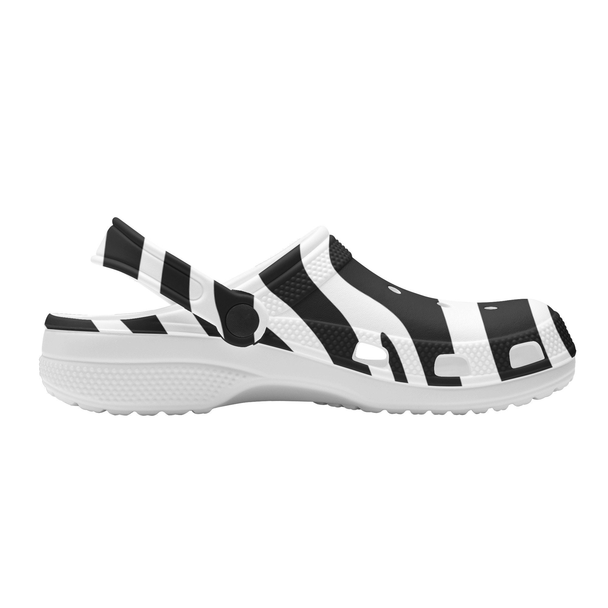 Zebra Print Clogs, Animal Print Women's All Over Printing Classic Clogs ...