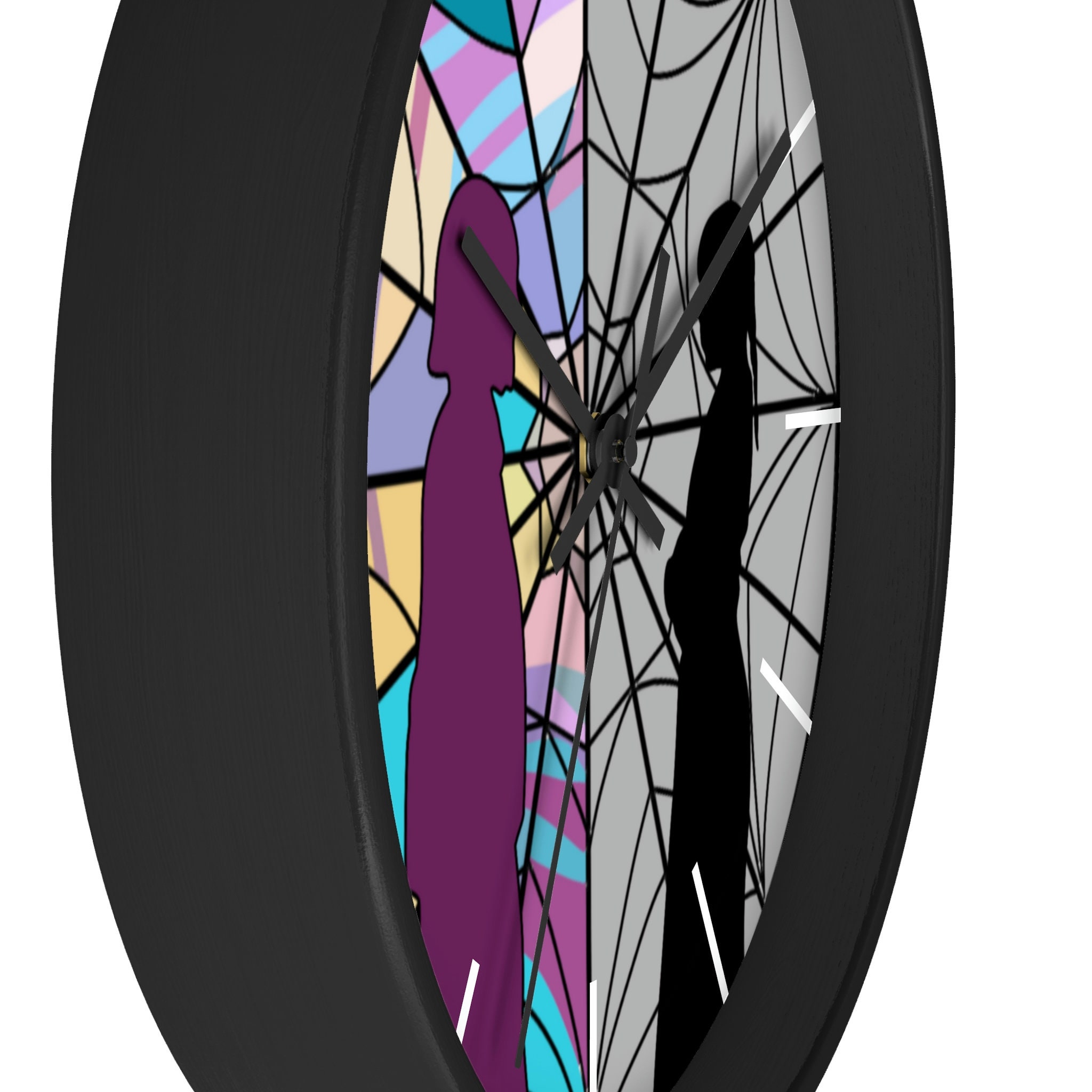 Wednesday Addams, Wednesday Addams Stained Glass, Wall clock sold by ...