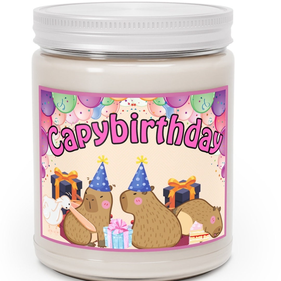 Capybara Gift, Capybirthday Scented Candles, 9oz - Etsy