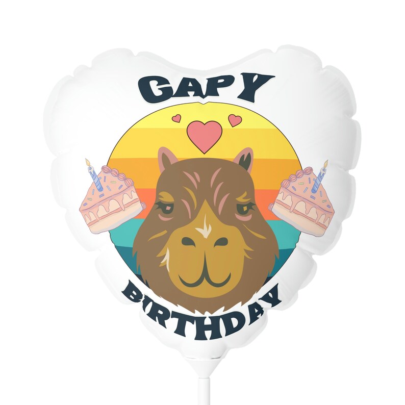 Capy Birthday Capybara Capy Cute Capybara Birthday Balloon - Etsy