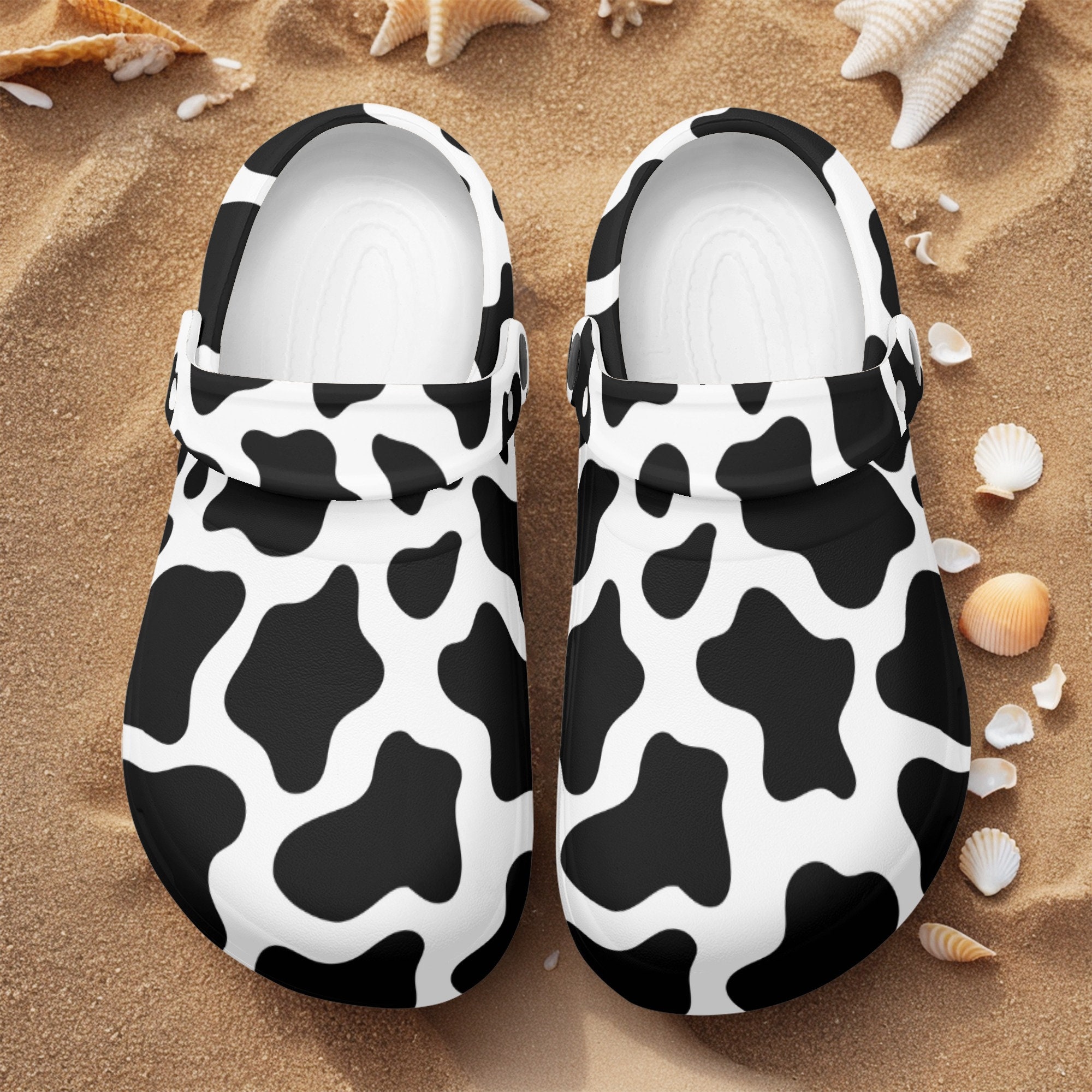 Cow Print Nursing Clogs, Women's Lightweight Nursing Slip on Clogs - Etsy
