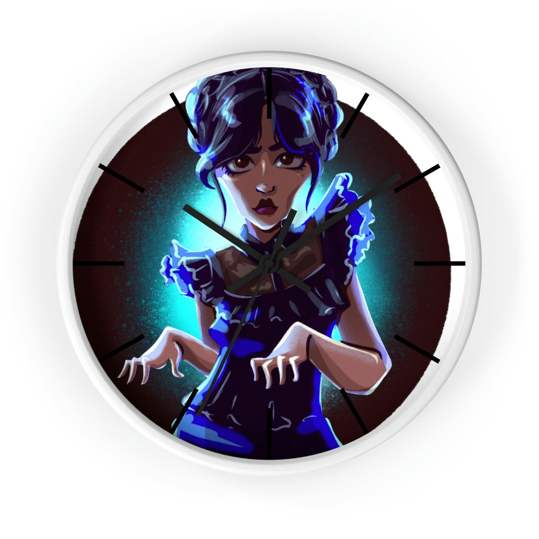 Wednesday Addams, Wednesday, Wall Clock, Wednesday Addams Wall Decor ...