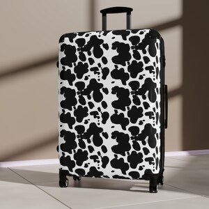 Cow Print Luggage, Cow Print Suitcase - Etsy
