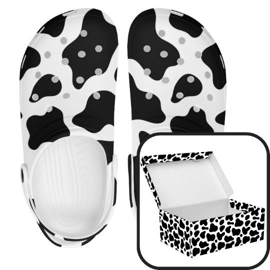 Cow Print Clogs Cow Spot Slip on Shoes Cow Spots Women's Sandals Cow ...