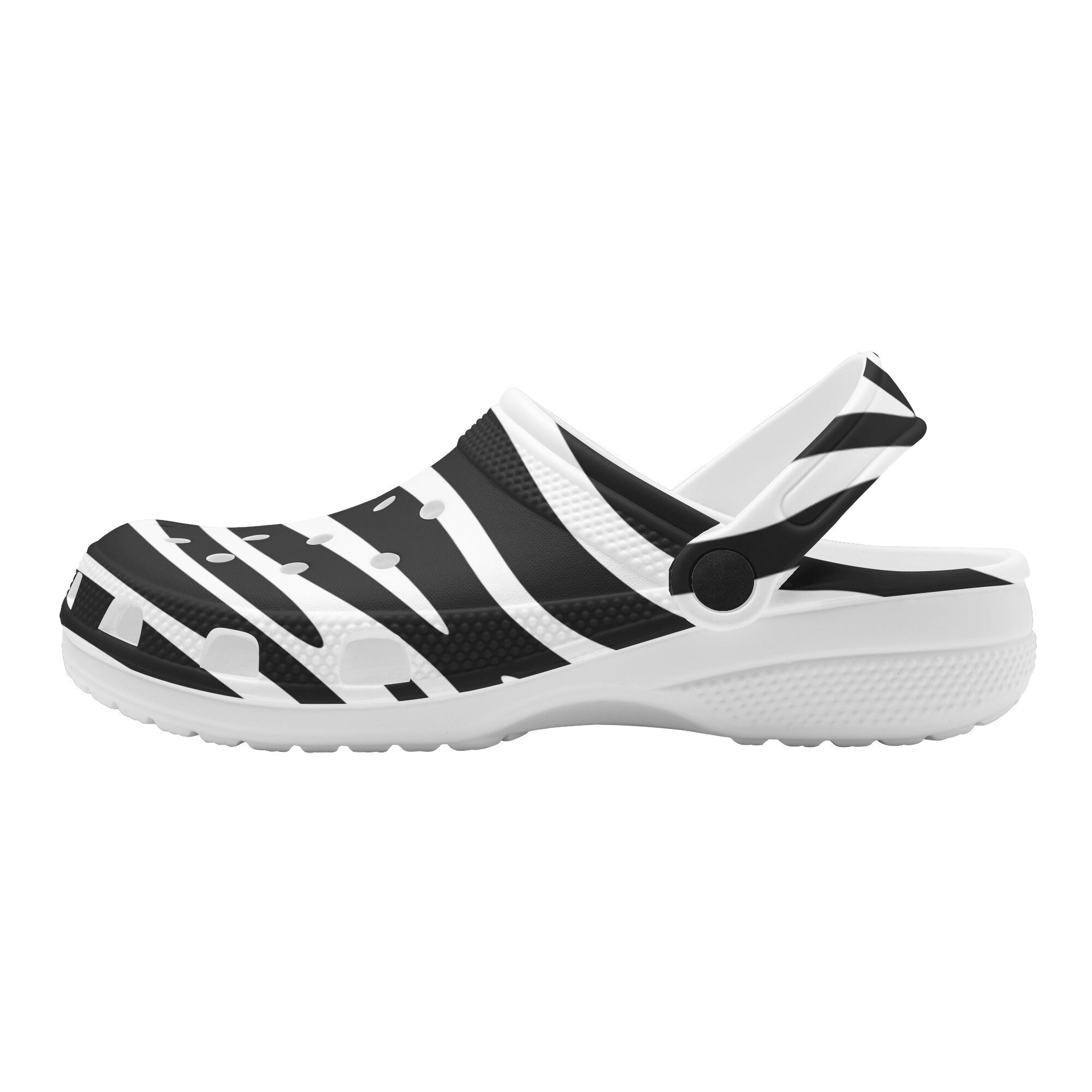 Zebra Print Clogs, Animal Print Women's All Over Printing Classic Clogs ...