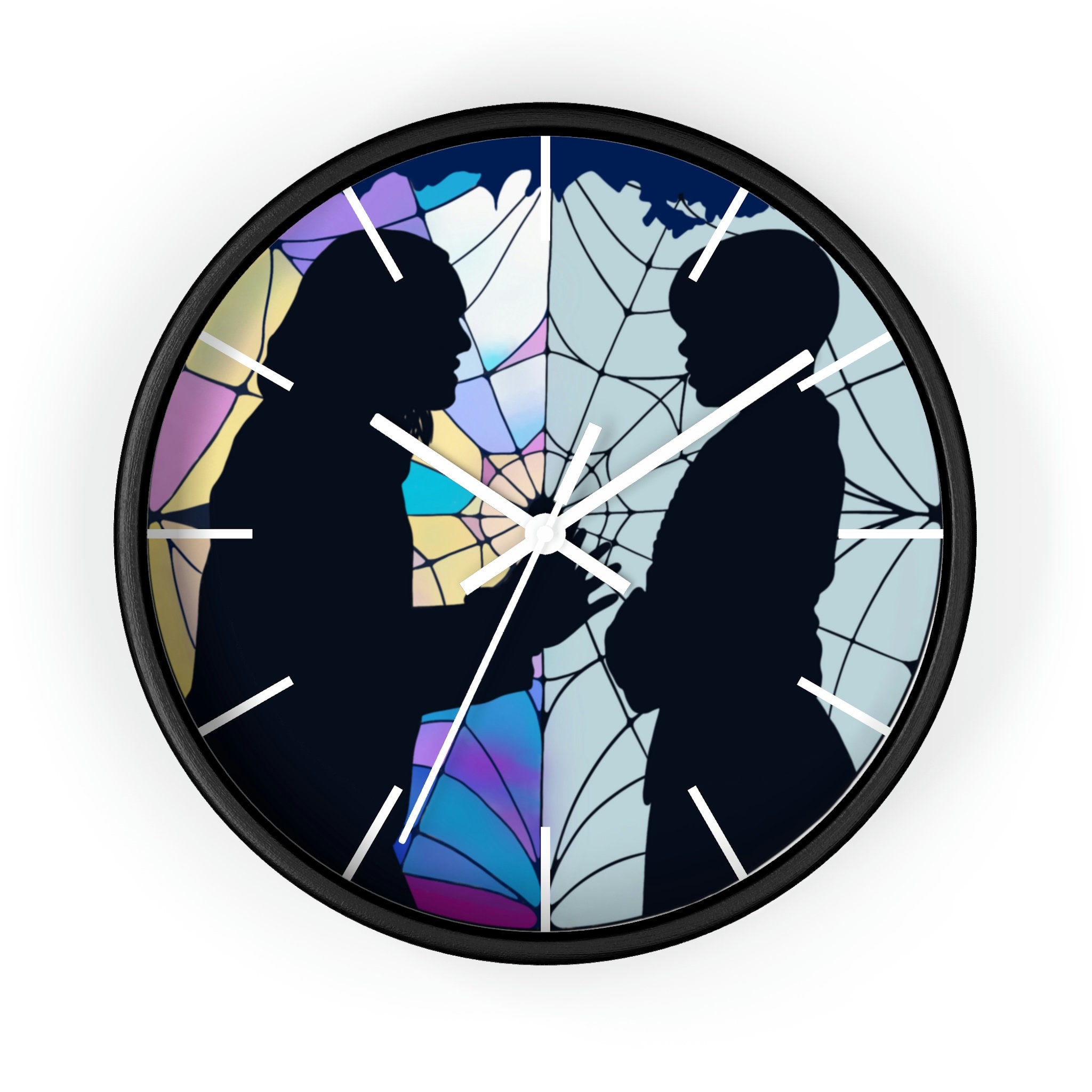 Wednesday Addams, Wednesday Addams Stained Glass, Wall Clock, Wednesday ...