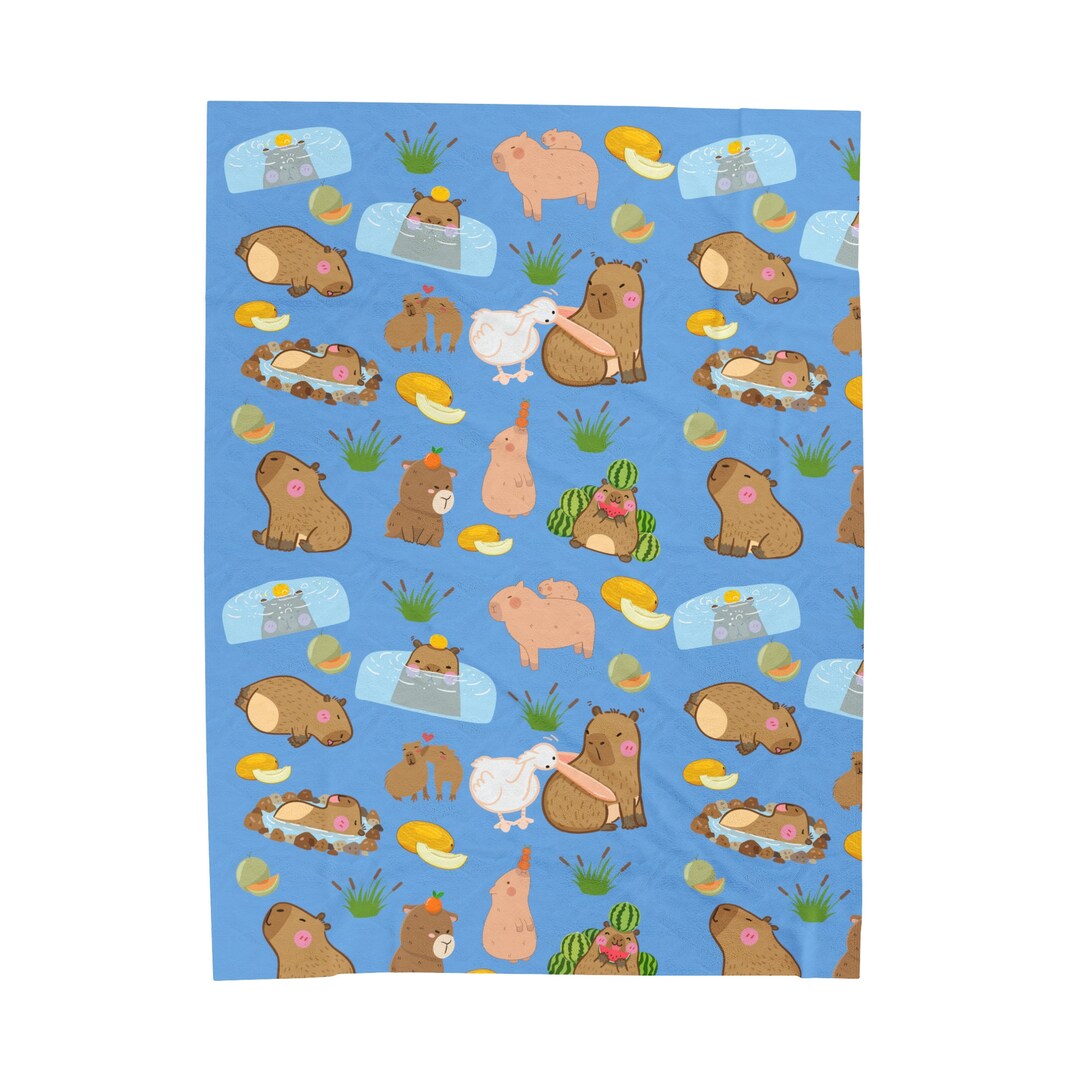 Capybara Blanket, Cute Capybara, Capybara Gift, Capybara, Velveteen ...