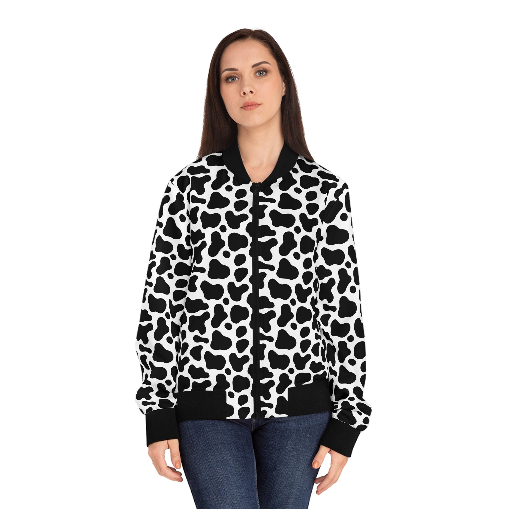 Cow Print Jacket Cow Pattern Cow Women's Bomber Jacket - Etsy