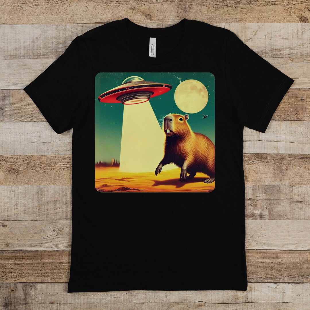 Capybara Shirt, Alien Invasion Shirt, Capybara Gift, Unisex Jersey ...