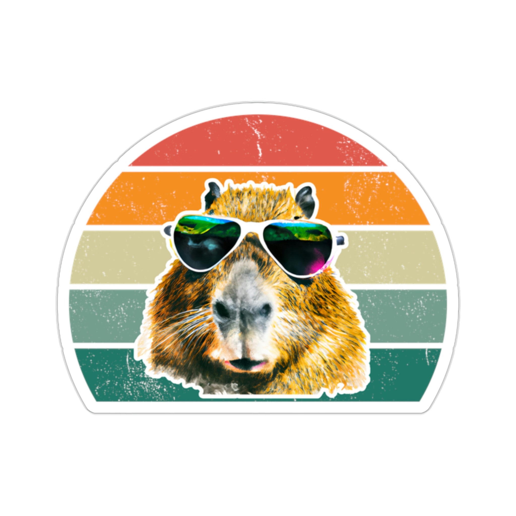 Capybara Sticker, Cute Capybara, Capybara, Capybara Gift, Kiss-cut ...