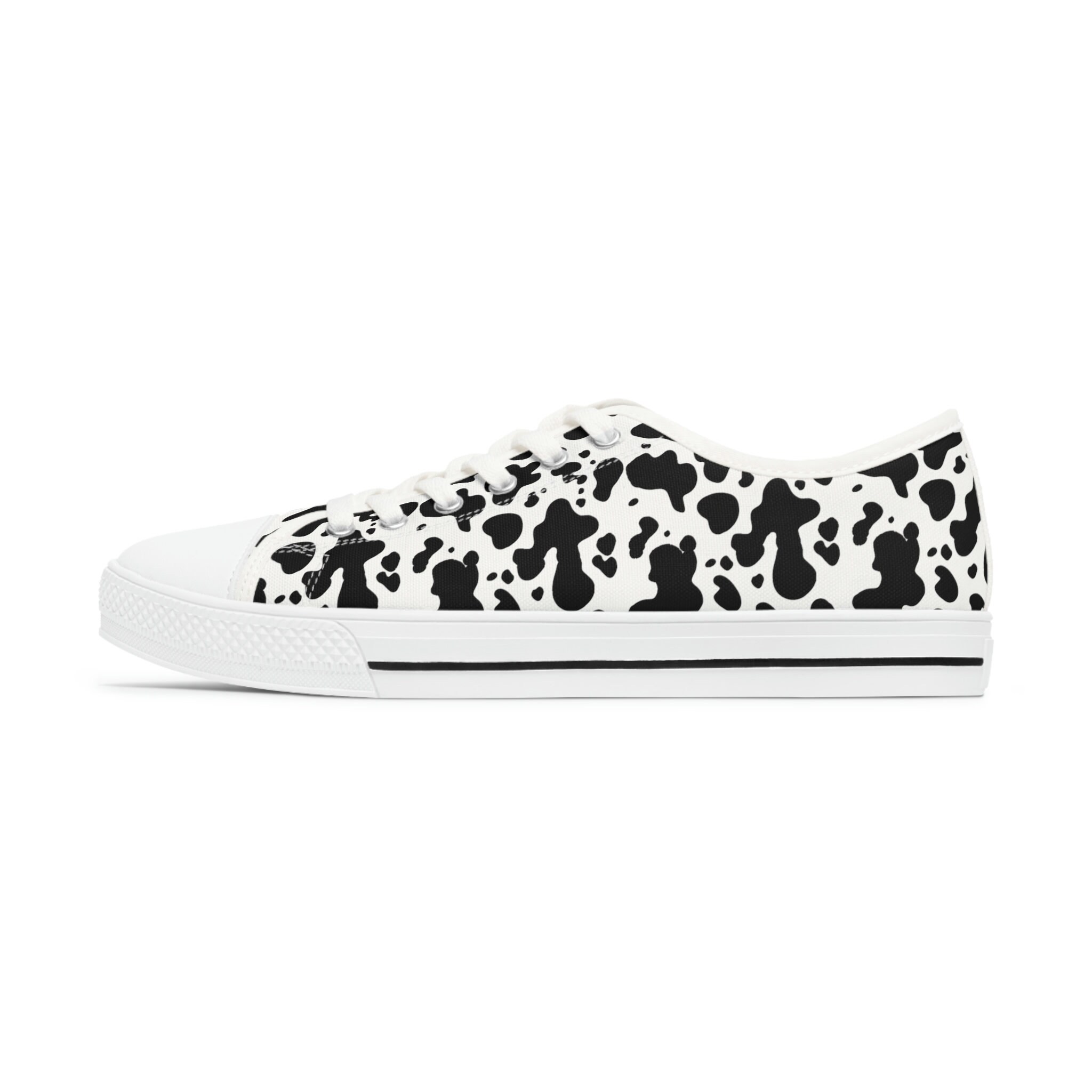 Cow Print Shoes, Cow Print, Cute Cow Print Women's Shoes, Women's Low ...