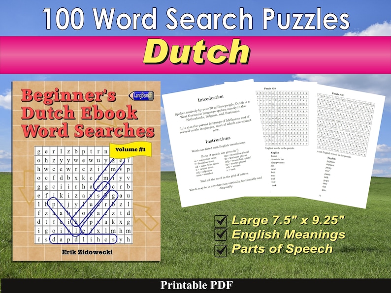 Beginner's Dutch Ebook Word Searches - Etsy