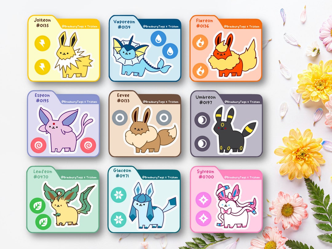 Eevee Evolution Stickers - Etsy