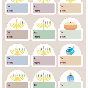 HANUKKAH TAG, CUSTOM Die Cut, Personalized Labels, Glossy Vinyl Finish ...