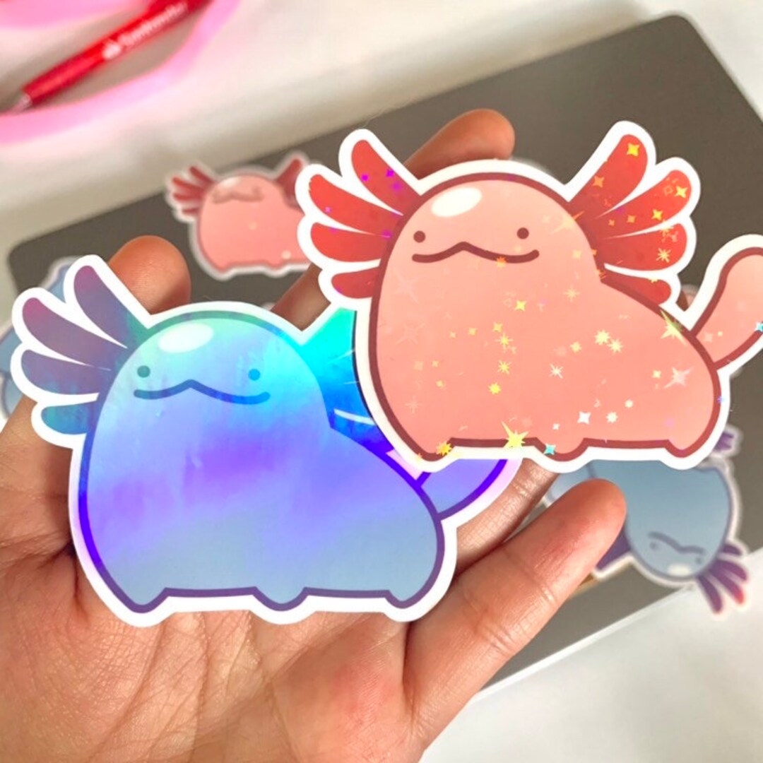 Holographic Beta Wooper Sticker Wooper Pokemon Laptop Decal Blue Shiny ...