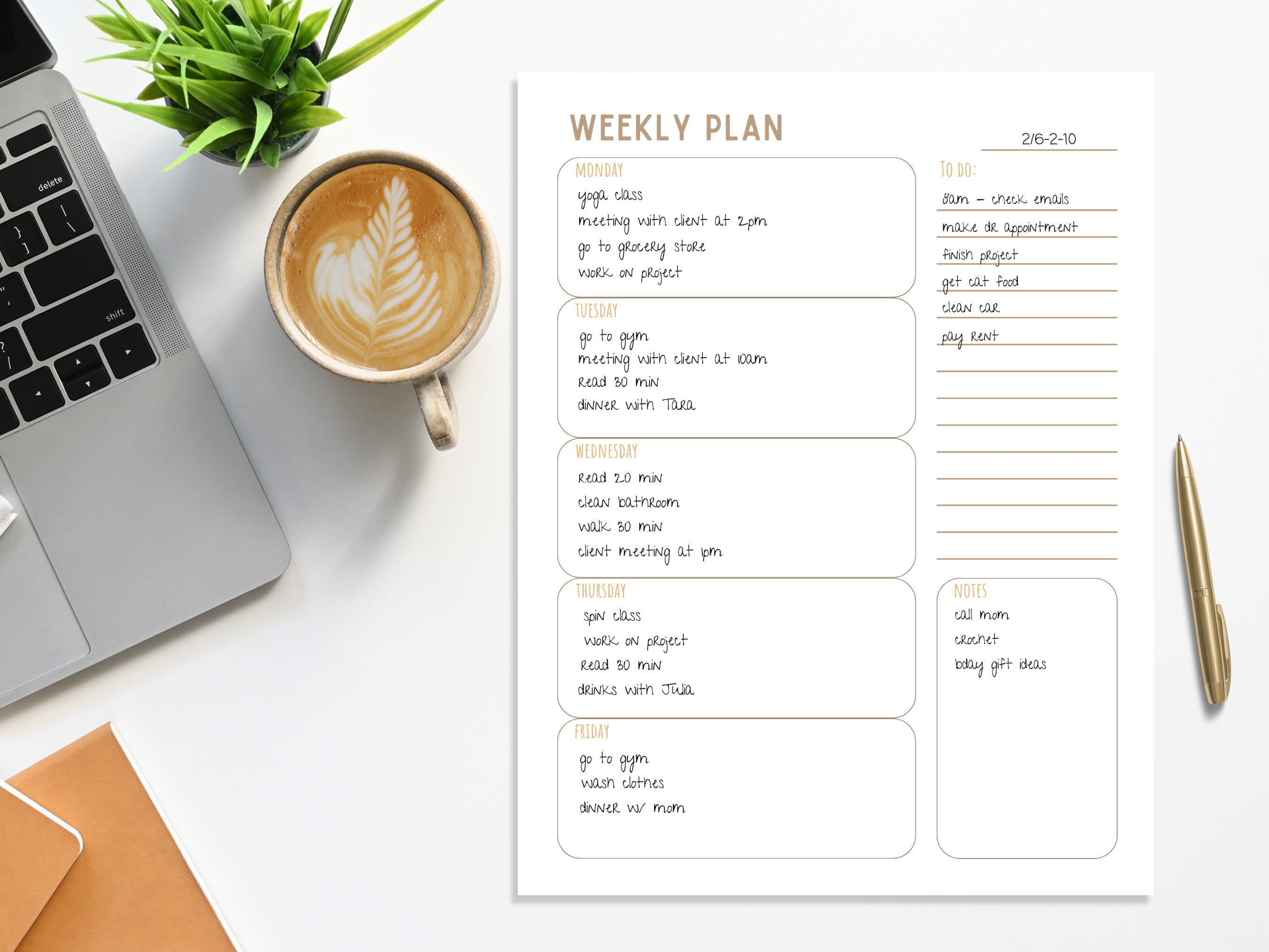 Printable Boho Planner Bundle, Daily Weekly Monthly Planner, to Do List ...