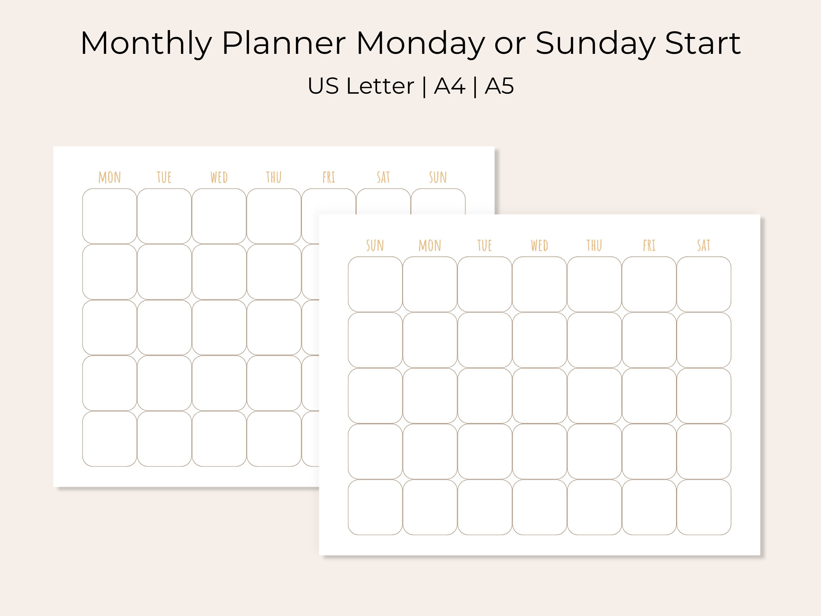 Printable Boho Planner Bundle, Daily Weekly Monthly Planner, to Do List ...