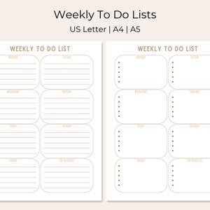 Printable Boho Planner Bundle, Daily Weekly Monthly Planner, to Do List ...
