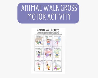Animal Walk Cards Body Awareness Activities Coordination Exercises ...