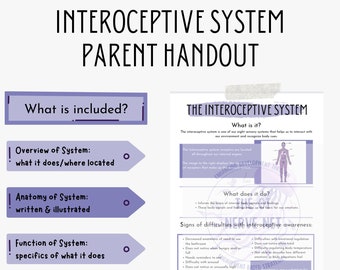 Sensory Processing Parent Handout - Etsy
