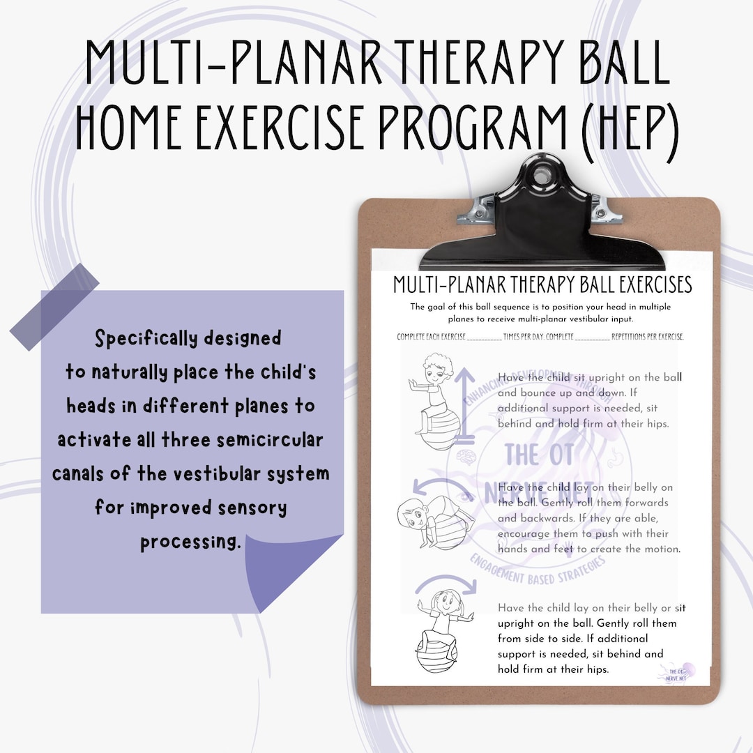 Multiplanar Vestibular Ball Exercises | Occupational Therapy | Sensory ...