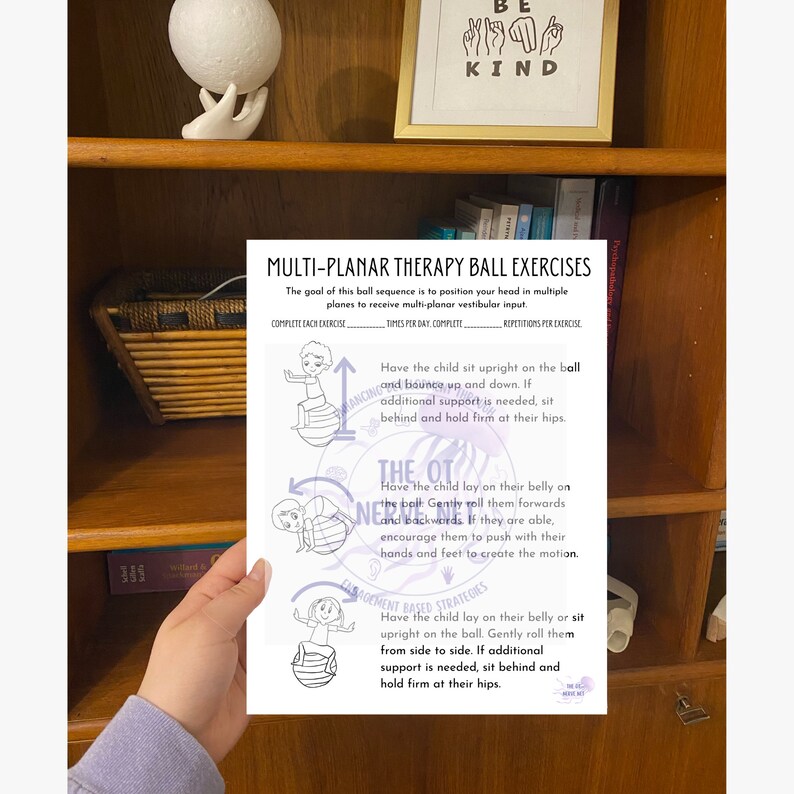 Multiplanar Vestibular Ball Exercises | Occupational Therapy | Sensory ...